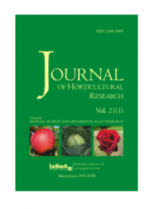 Journal of Horticultural Research - Instytut Ogrodnictwa